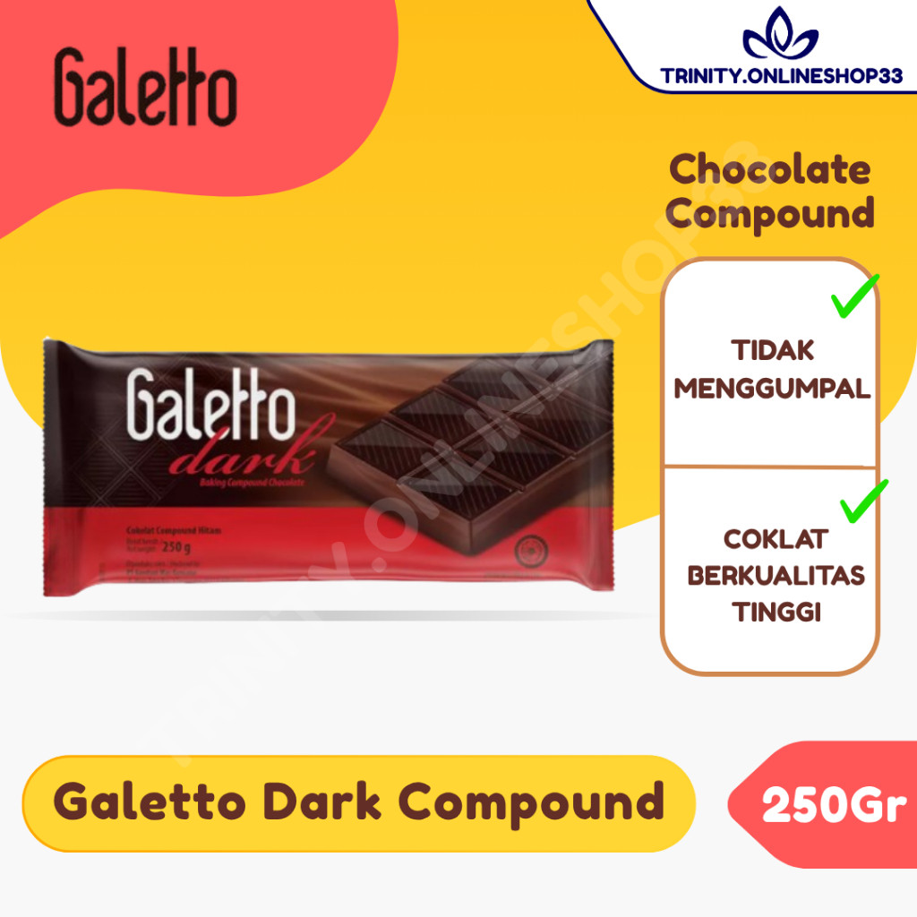 Jual New Coklat Batangan / Coklat Compound GALETTO DARK 250grPremium ...