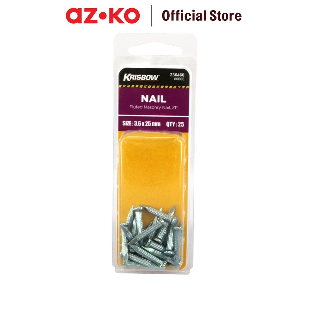 Jual AZKO Krisbow Paku Dinding 3.7x25mm 25pcs | Shopee Indonesia