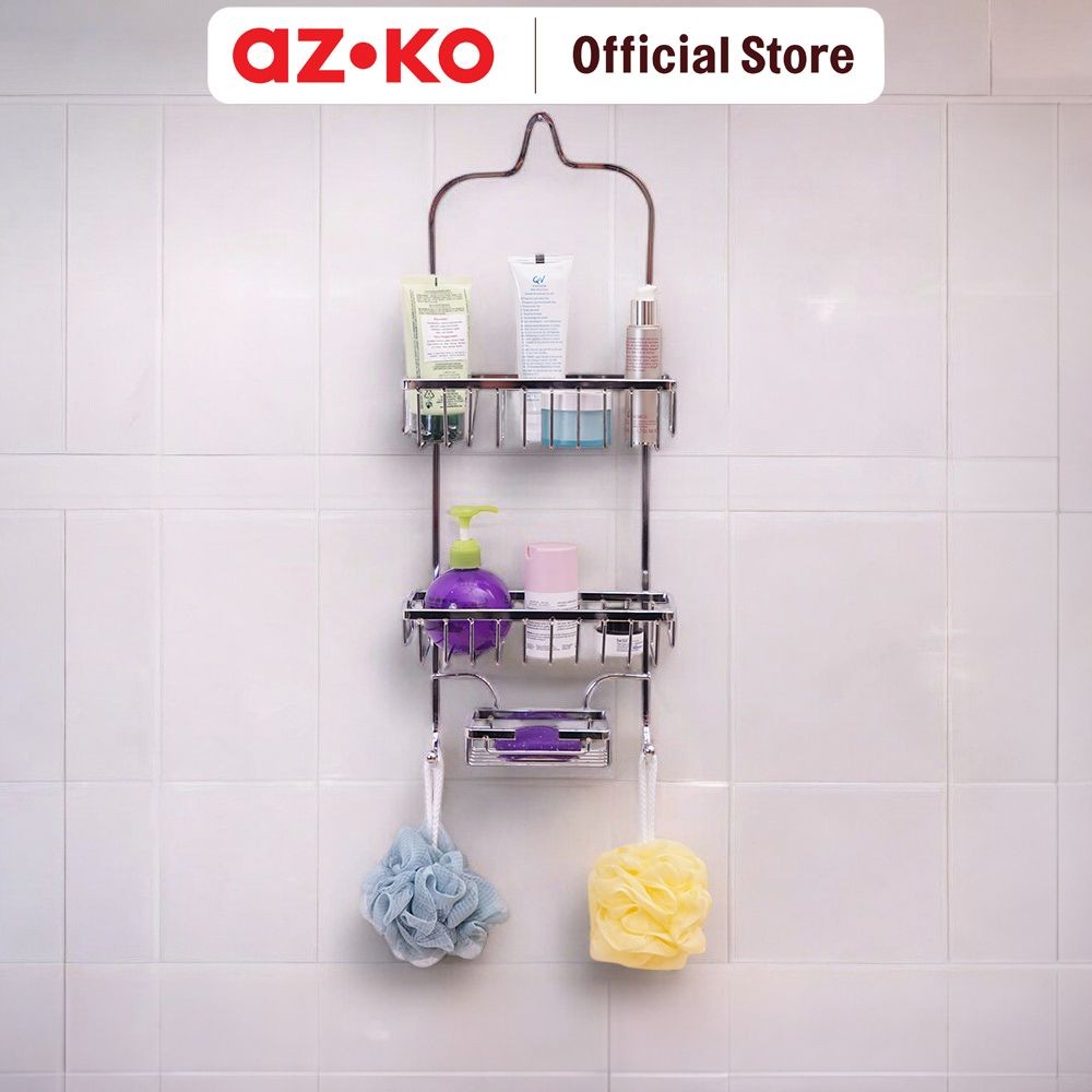 Jual AZKO Stora Bath Rak Dinding Kamar Mandi 3 Tingkat Stainless Steel ...