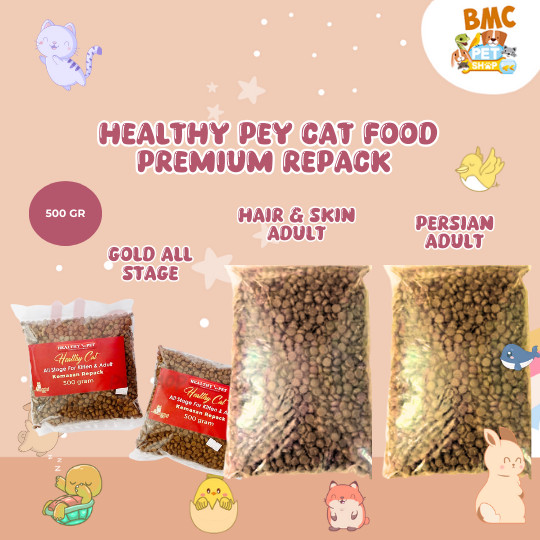 Jual BMC Petshop Healthy Pet Healthy Cat Repack 500gr, Makanan Kucing ...