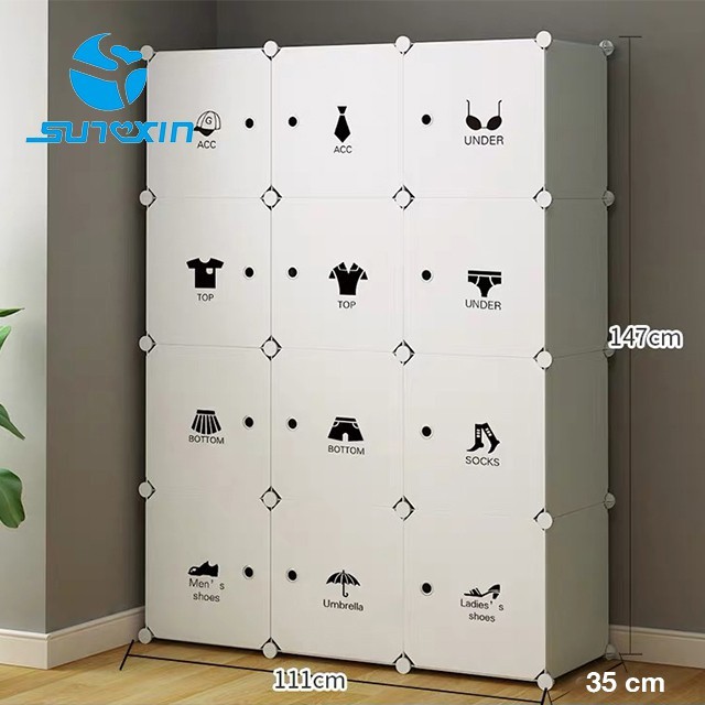 Jual Lemari portable 12 pintu Sunxin - Lemari Penyimpanan Baju Portabel ...