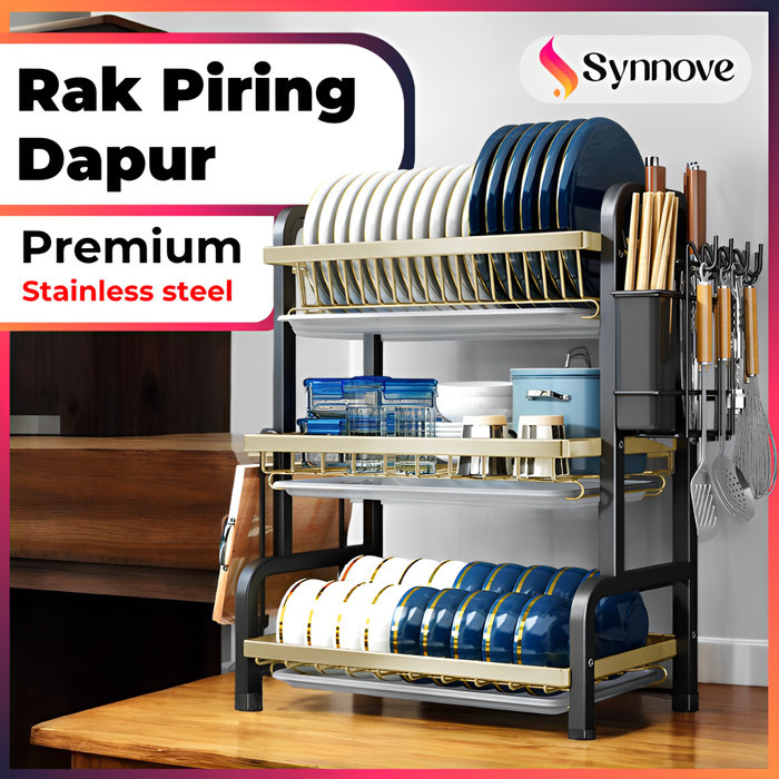 Jual Rak Piring Wastafel Stainless Steel Rak Cuci Piring Dapur Rak ...