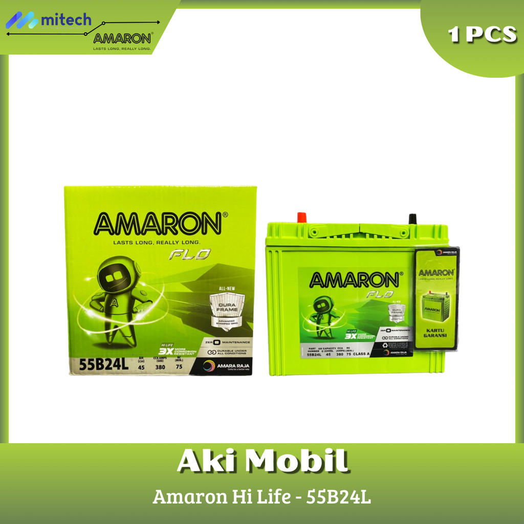Jual Amaron Hi Life Flo Aki Mobil Nissan Grand Livina NS60L / 55B24L 12V / 45A | Shopee Indonesia