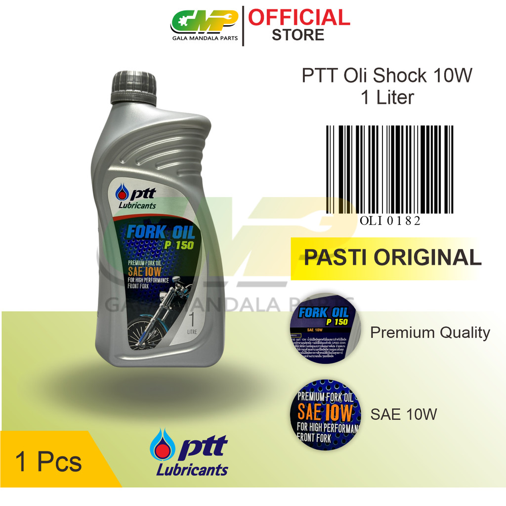 Jual PTT Lubricants Premium Fork Oil 1L Oli Shock SP 150 SAE 10W ...