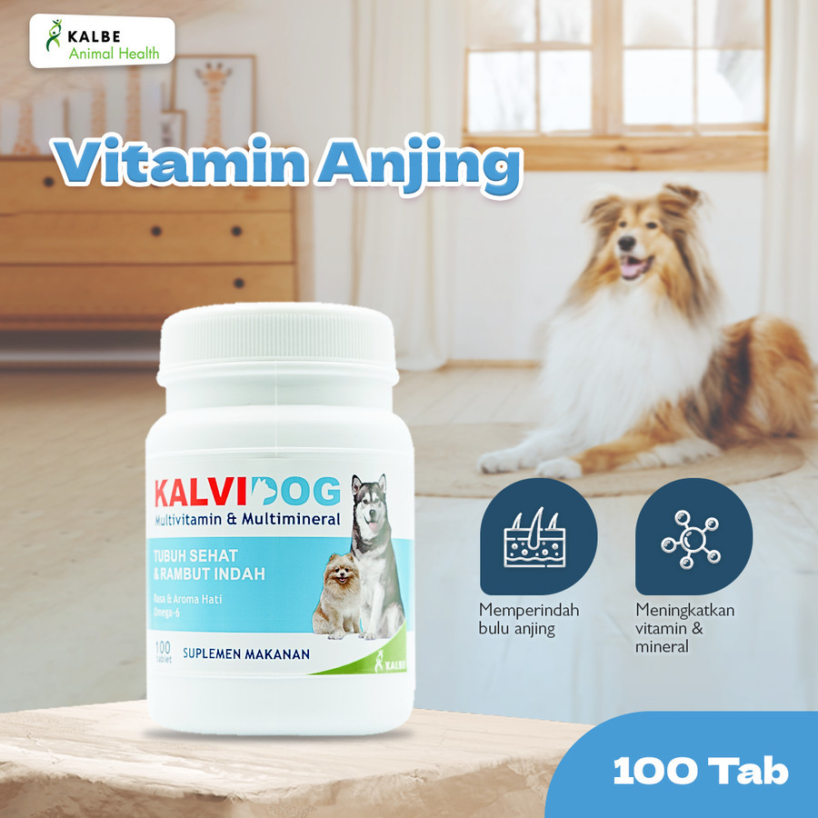 Jual KALVIDOG 100 Tablet Suplemen Anjing Multivitamin Kalsium Hamil ...