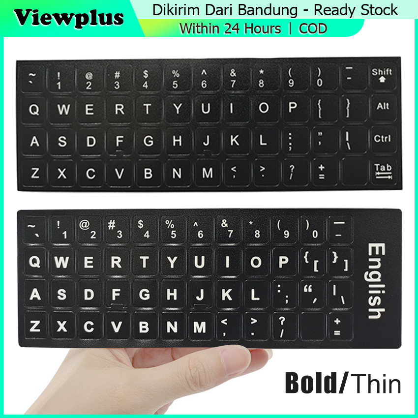 Jual Sticker English Layout Stiker Keyboard Komputer Laptop Inggris PVC ...