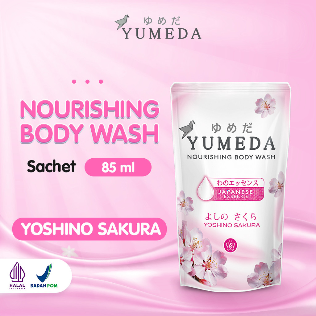 Jual YUMEDA Nourishing Body Wash Yoshino Sakura Sachet 85mL - Sabun ...