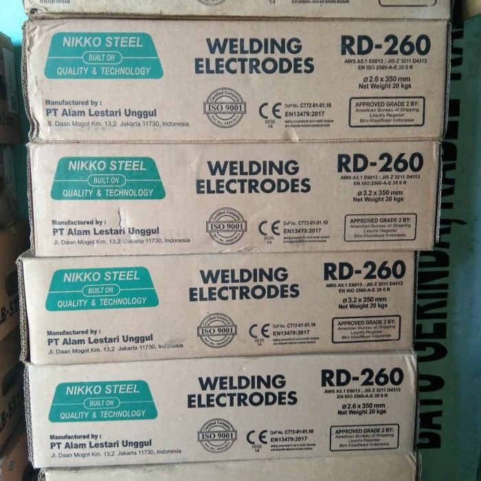 Jual kawat las nikko steel RD260 RD-260 2.6mm 3.2mm | Shopee Indonesia