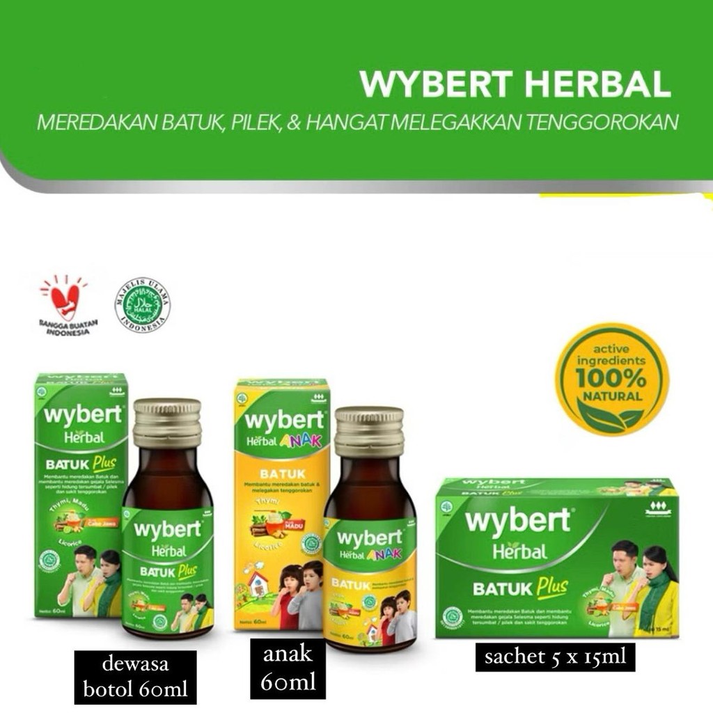 Jual Wybert Herbal Dewasa Anak Batuk Pilek Hidung Tersumbat Melegakan ...