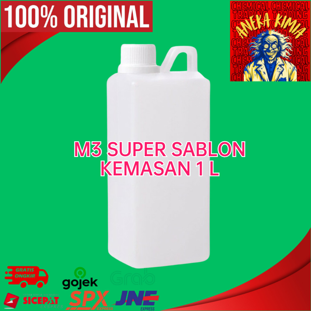 Jual M3 SUPER SABLON KEMASAN 1 L / Pengencer Tinta Sablon | Shopee ...