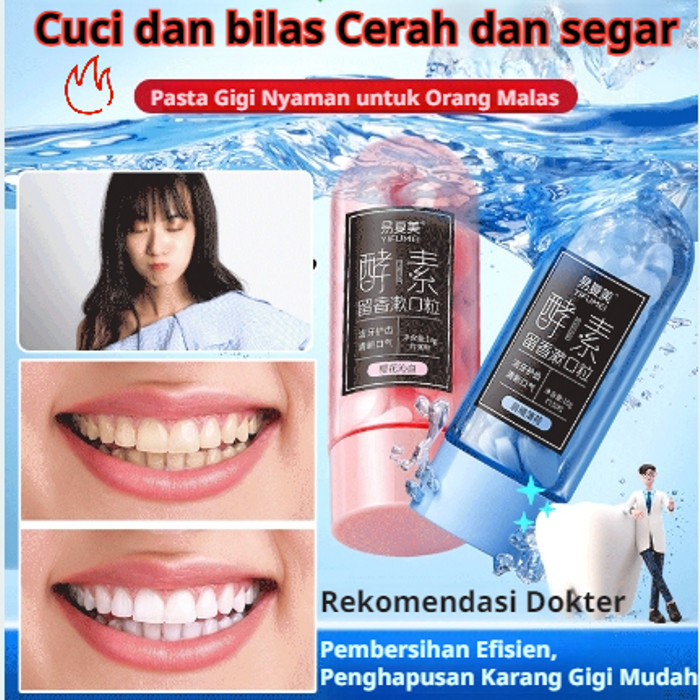 Jual Portable Chewable Tablets Oral Care Fragrance Solid Mouthwash Oral ...