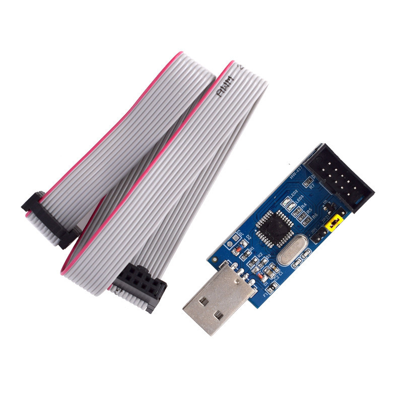 Jual 51 MCU Download Line AVR USBasp Downloader USB ISP Programming Burner With Line | Shopee ...