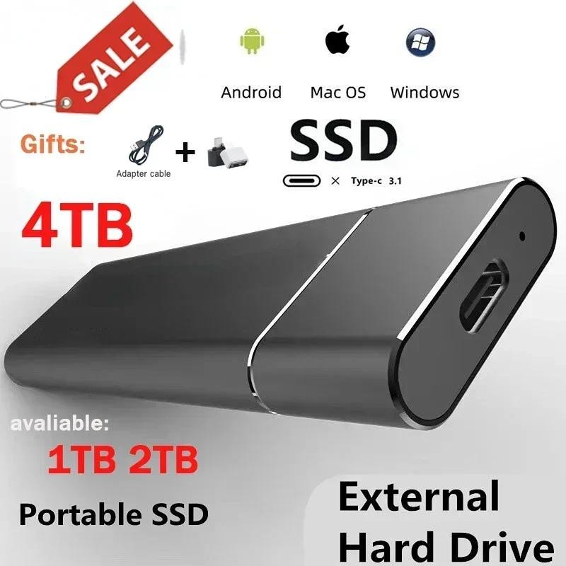 Jual Portable SSD 1TB 2TB External Hard Drive USB 3.1/Type-C Solid ...