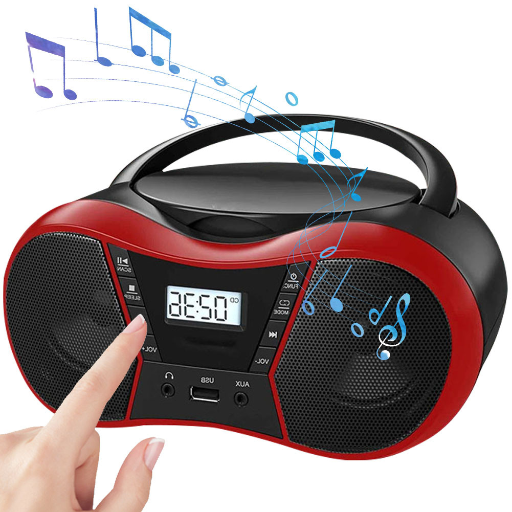 Jual CD Player Boombox Aux Input and 3.5mm Headphone Jack Portable ...