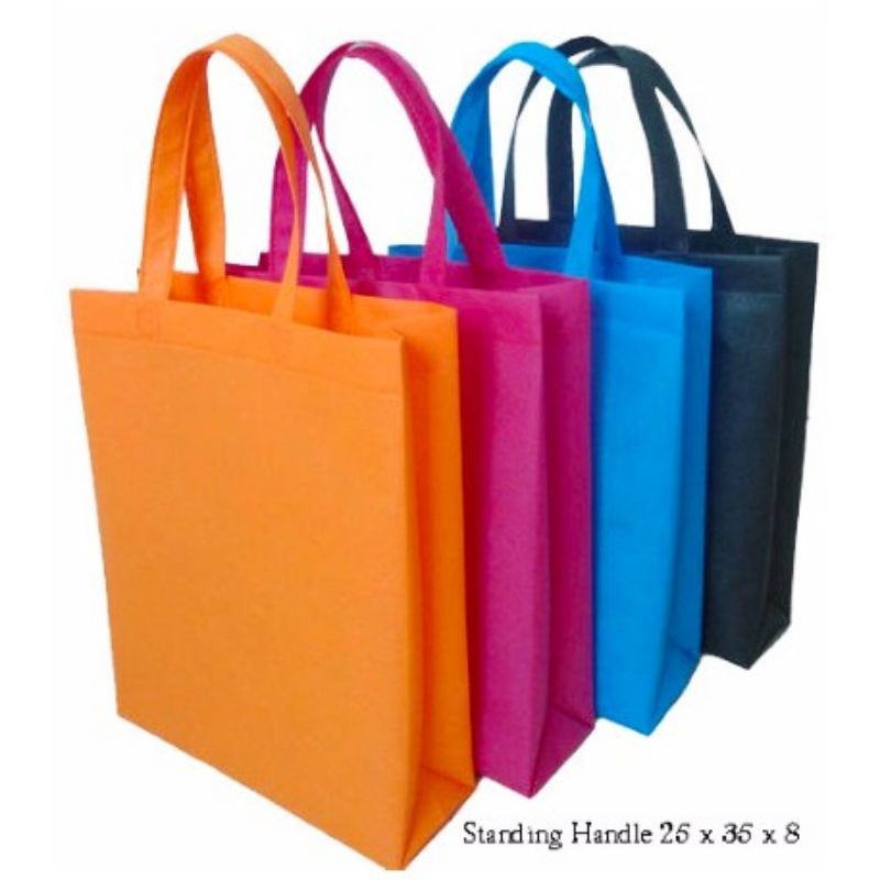 Jual Promo TAS SPUNBOND POLOS TEBAL UKURAN 30X40X8 CM / TAS SOUVENIR ...