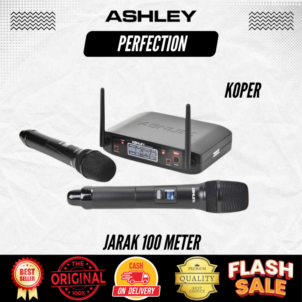 Jual Mic Wireless Ashley Perfection Jarak 100 Meter | Shopee Indonesia