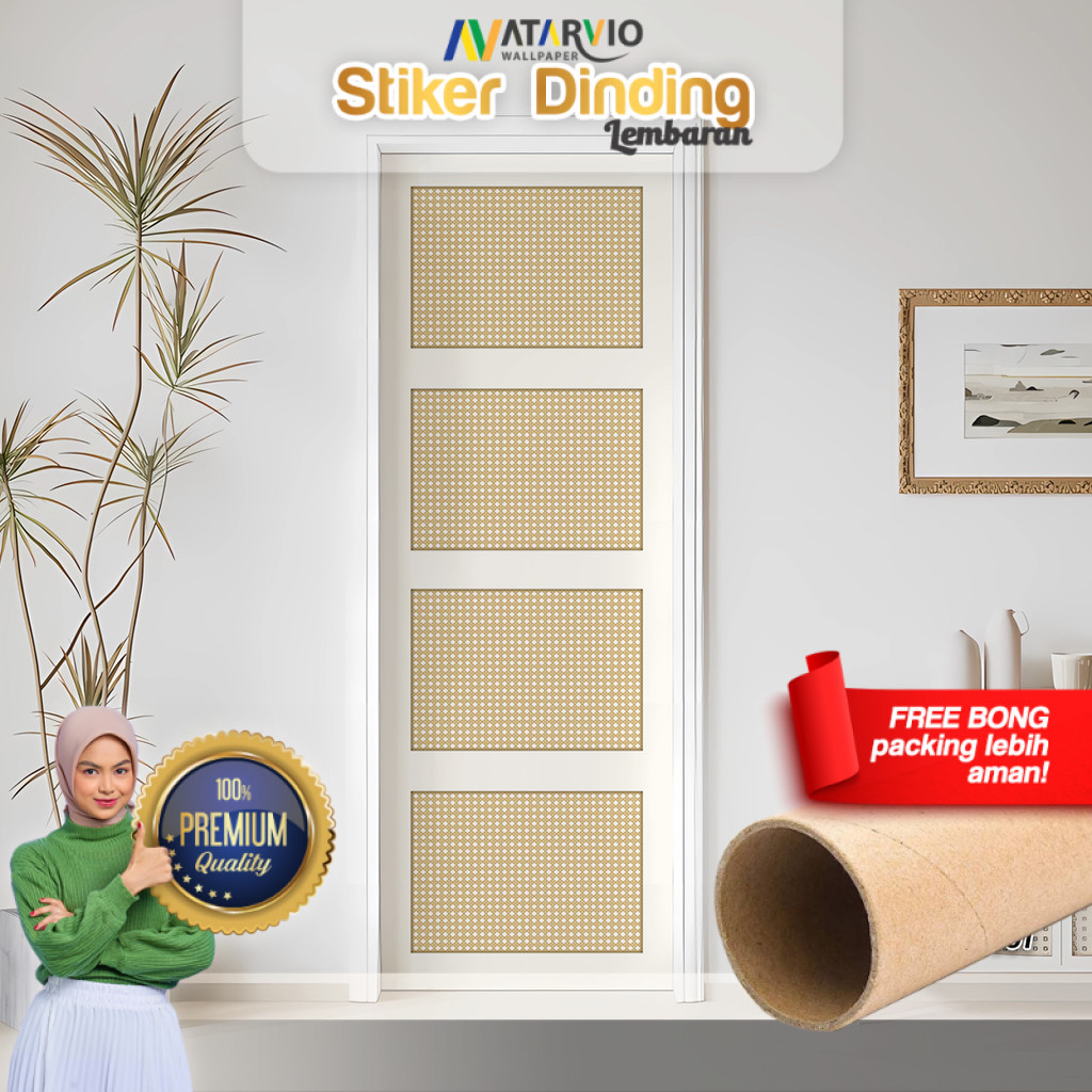 Jual Stiker Pintu | Stiker Pintu Custom | Stiker Pintu Motif Rotan 1 ...