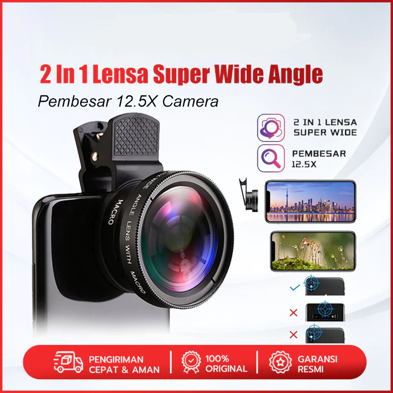 Jual Apexel Lensa 2 In 1 Lensa Super Wide Angle Lens Macro Smartphone ...
