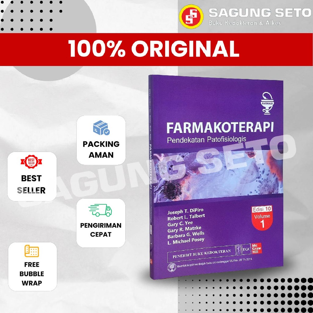 Jual BUKU FARMAKOTERAPI PENDEKATAN PATOFISIOLOGIS ED10 VOL-1-JOSEPH ...