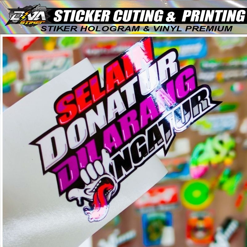 Jual stiker selain donatur / stiker kata kata | Shopee Indonesia