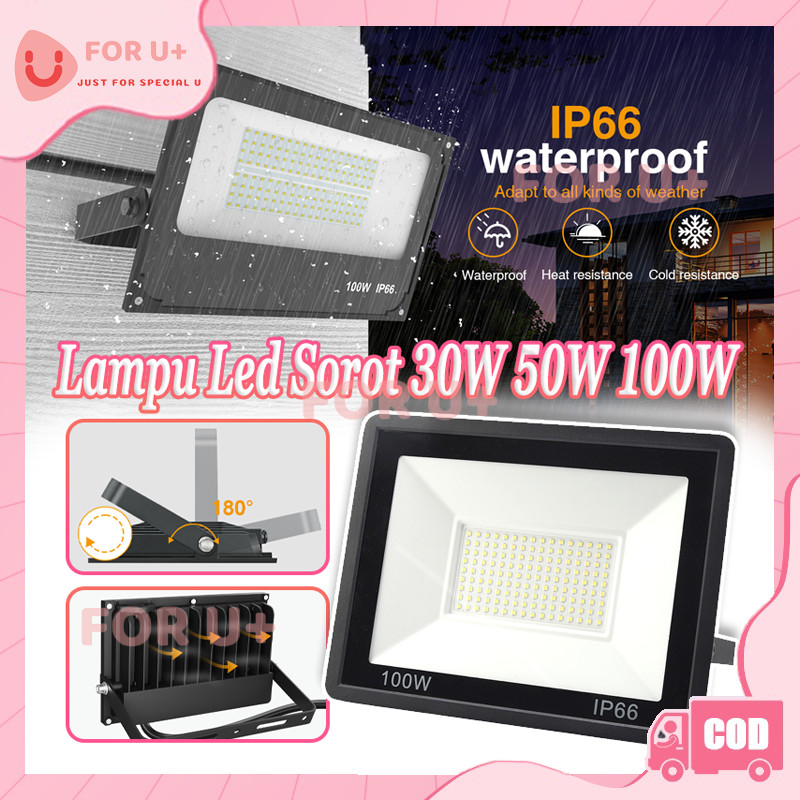 Jual Lampu Sorot LED 30W 50W 100W / Lampu Kap Sorot Led | Shopee Indonesia