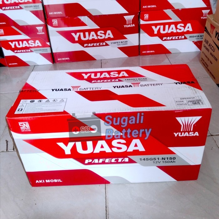 Jual Aki Mobil, Genset, Alat Berat YUASA N150 145G51 12Volt 150Ah Accu Basah Kapal Original ...