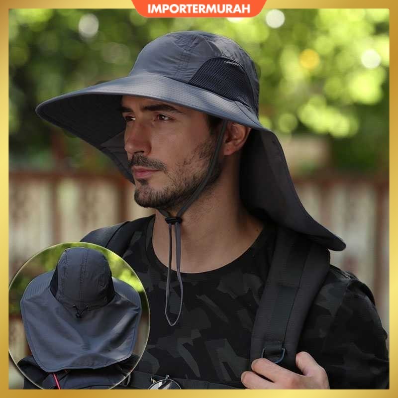 Jual Rhodey Topi Rimba Outdoor Anti UV Waterproof Boonie Hat Nylon ...