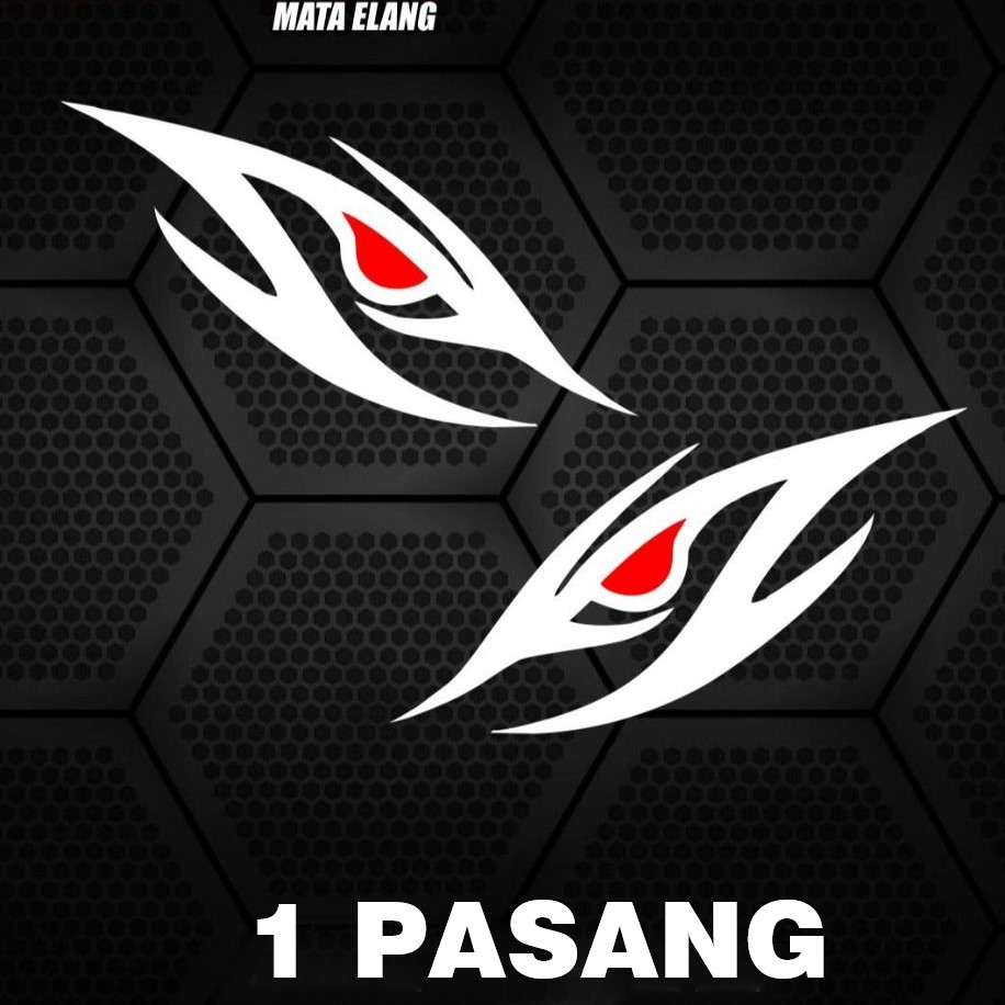 Jual Stiker Mata Elang Variasi Motor Helm Kece Viral 3d Cutting ...