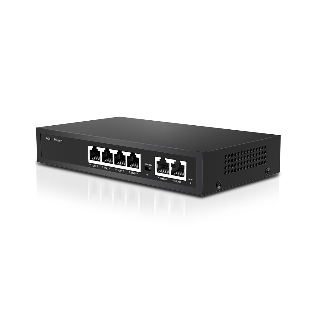 Jual POE Switch 10/100Mbps 4/6/8Ports Smart IP Switch POE Standard RJ45 ...