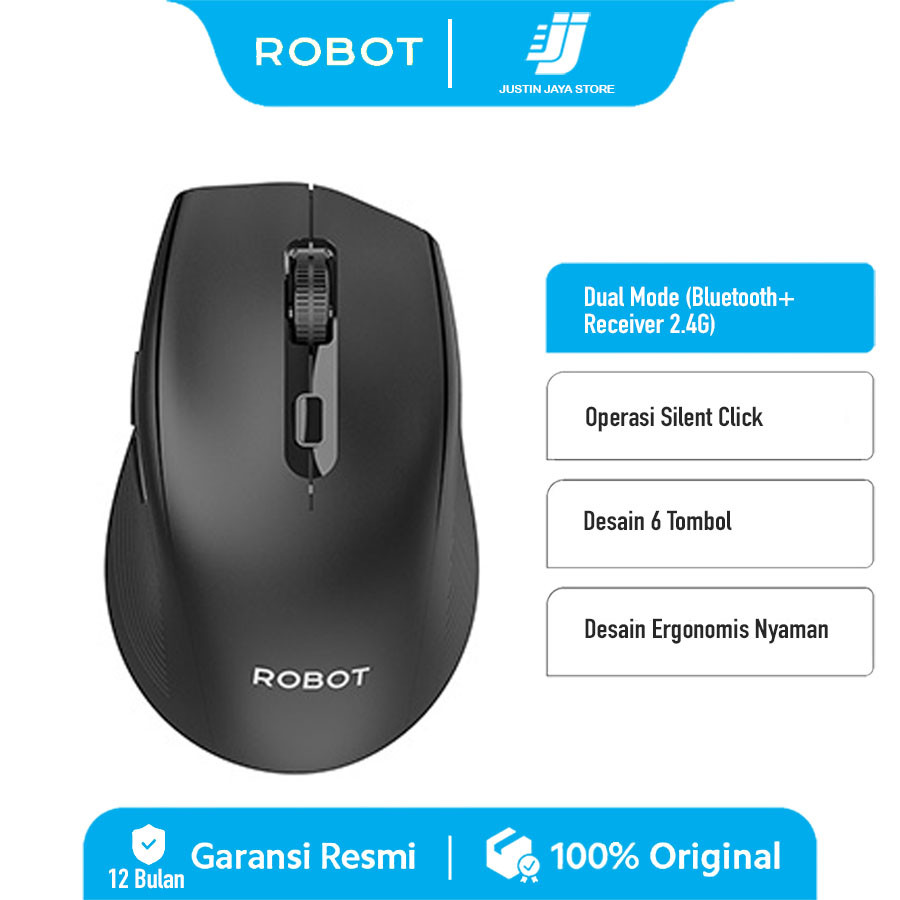 Jual ROBOT M530 Bluetooth + USB 2.4G Dual Mode Wireless Mouse Silent ...