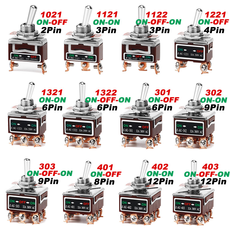 Jual High Current Rocker Switch 2/3/4/6/8/9/12Pin Self Reset/Self ...