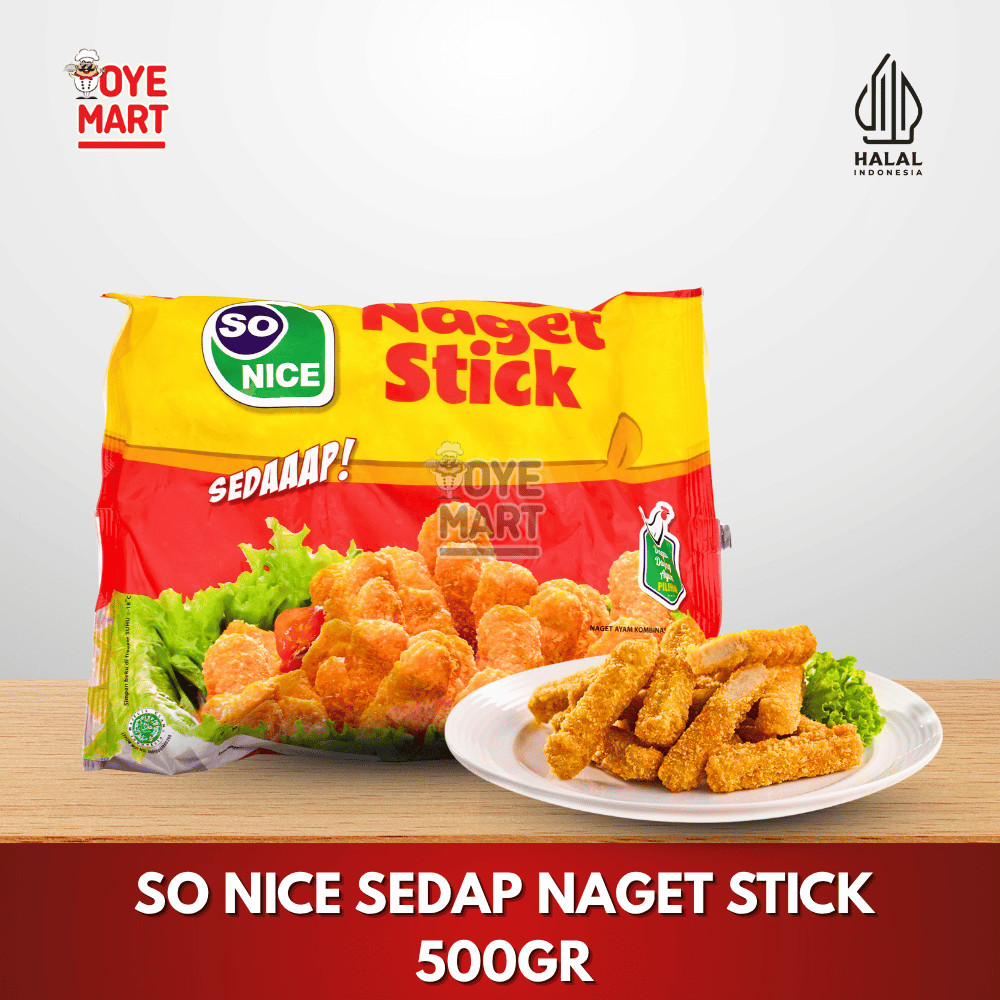 Jual SO NICE SEDAP NAGET STICK 500GR CHICKEN NUGGET STIK | Shopee Indonesia