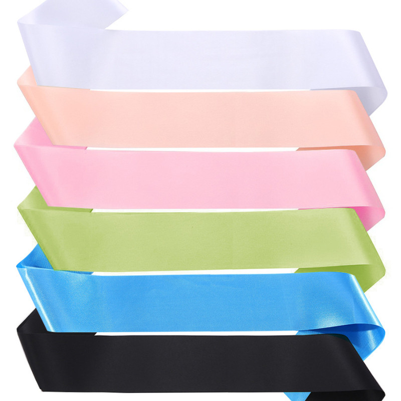 Jual 1 Piece Blank Satin Sash Plain Sash Party Event Diy Your Own Sash ...