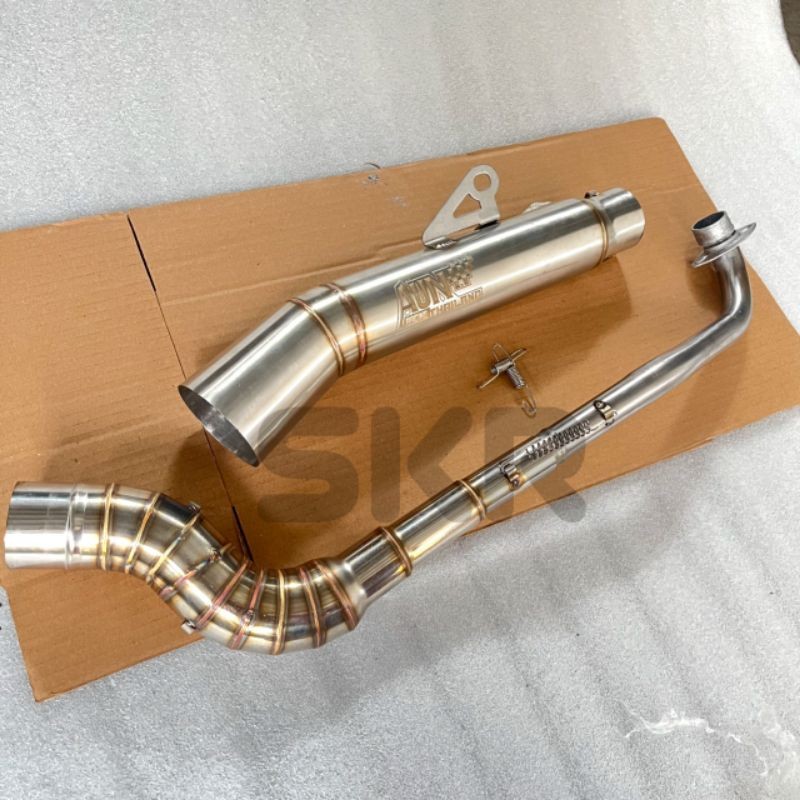 Jual conical open Spec AUN exhaust pipe for xrm 125 wave 125 fury 125 ...