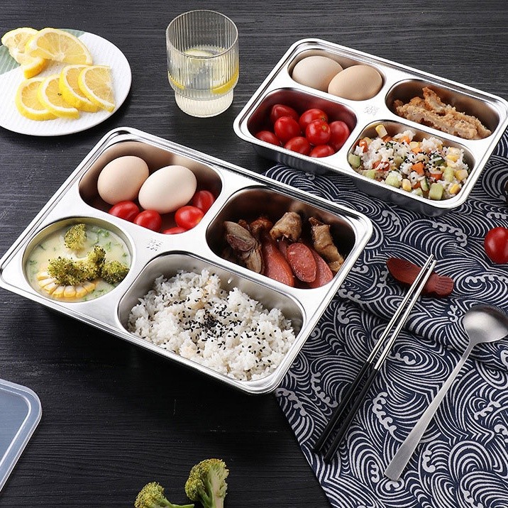 Jual Tempat Makan Stainless 5 Sekat Anak Sekolah Makan Siang Gratis ...