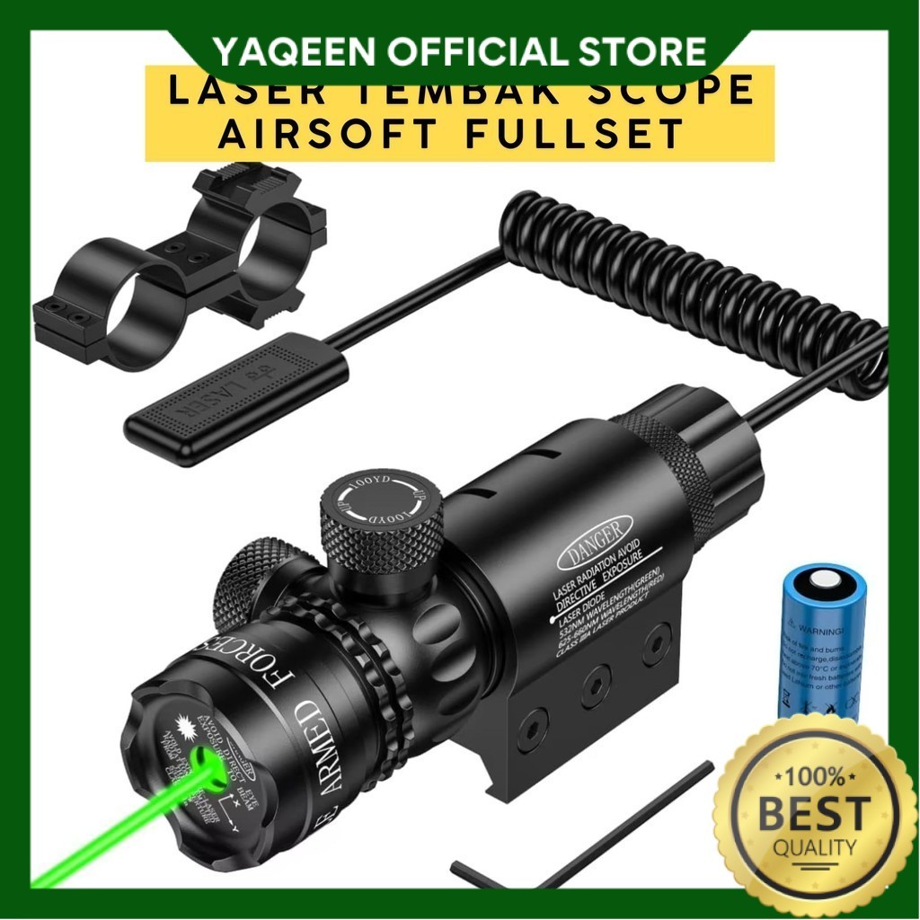 Jual YAQEEN - Laser Tembak Scope Airsoft Target Pointer Fullset Sniper ...