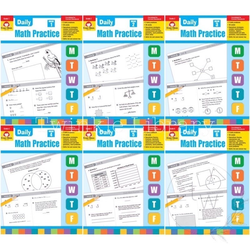 Jual BUKU CETAK Daily Math Practice Grade 1 2 3 4 5 6 | Materi Latihan ...