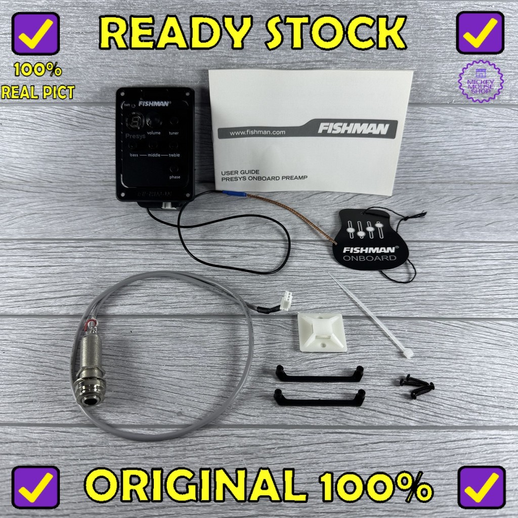 Jual Preamp Gitar Akustik Fishman EQ-101 Presys Tuner Tone Control Equalizer Guitar Acoustic LED ...