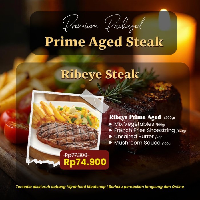 Jual Paket Bundling Steak Ribeye Prime Aged AUS Prime Cut | Daging Rib ...