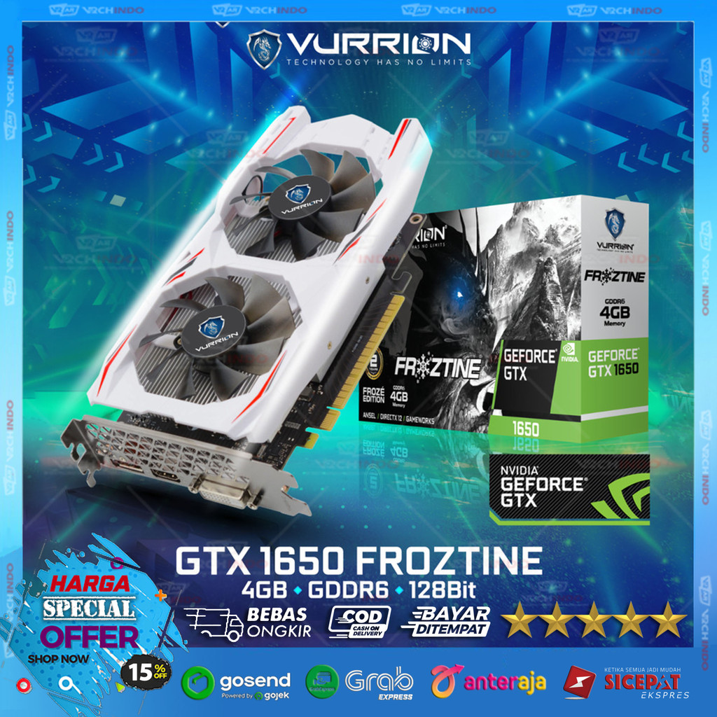Jual NVIDIA VGA Vurrion / VGA Card GTX 1650 / NVIDIA 4GB GDDR6 128-Bit ...