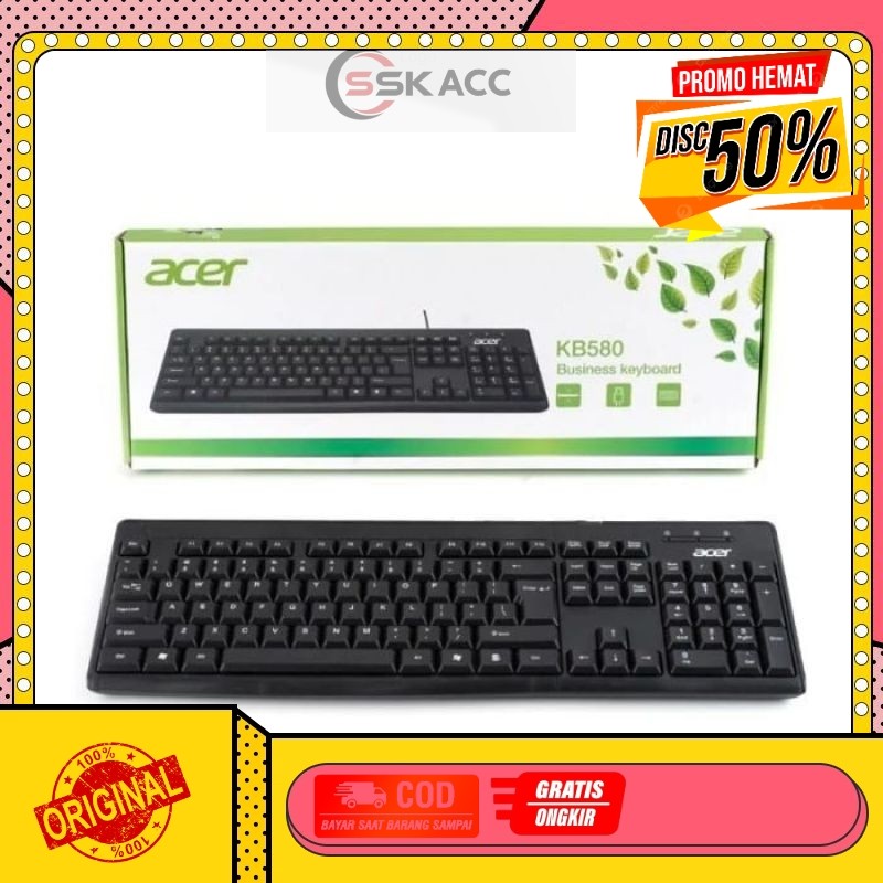 Jual KEYBOARD ACER KB580 KEYBOARD WIRED ACER KEYBOARD USB BRANDED SSK ...