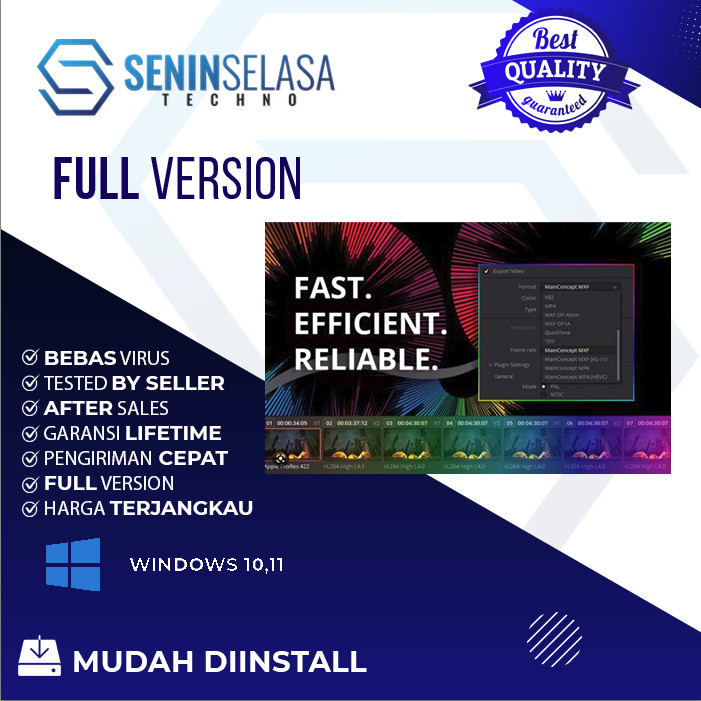 Jual Software Plugin Codec: MainConcept Codec Plugin 1.5 for DaVinci ...