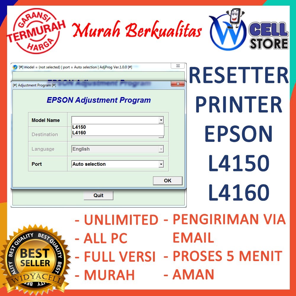 Jual SOFTWARE RESETTER / RESET / RESETER PRINTER EPSON L4150 - L4160 ...