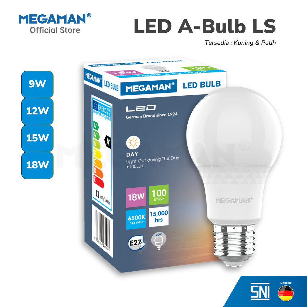 Jual Lampu Sensor Cahaya Bohlam LED MEGAMAN LS 9-18W 170-240V 3000K/6500K | Shopee Indonesia