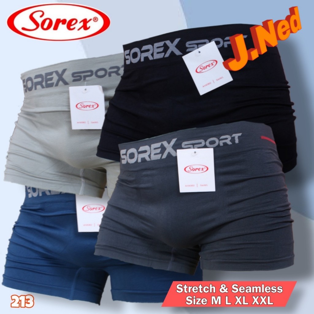 Jual J213 (1-3 pcs) Sorex Cd Boxer Pria Remaja Dan Dewasa, Size M-L, Xl ...