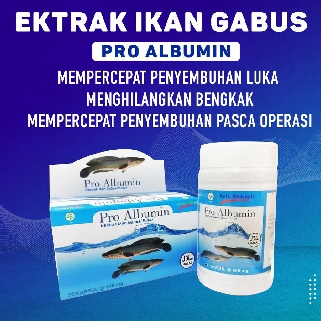 Jual HerbalStore74 - PRO ALBUMIN EKSTRAK IKAN GABUS 50 KAPSUL Obat Pra ...