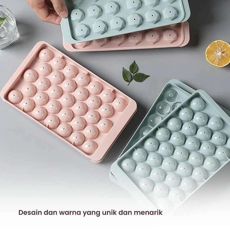Jual CETAKAN ES BATU BULAT 33 SLOT / ALAT CETAKAN ES PUDDING JELLY AGAR ...