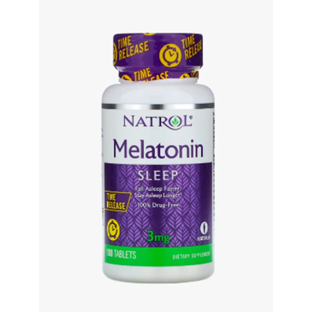 Jual Natrol Melatonin Sleep Time Release 3 mg 100 Tablets | Shopee ...