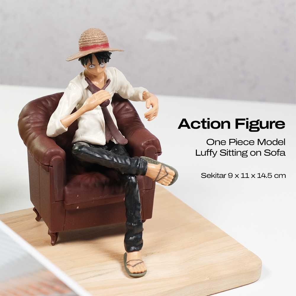 Jual Apaffa Action Figure One Piece Model Luffy Sitting on Sofa 1 PCS ...