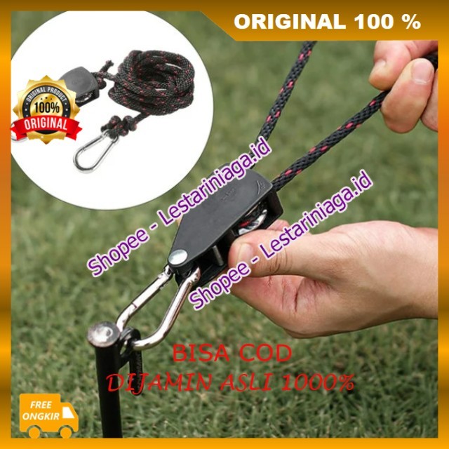 Jual BELI 1 GRATIS 1 Grip Glide Tali Guyline Katrol With Carabiner ...
